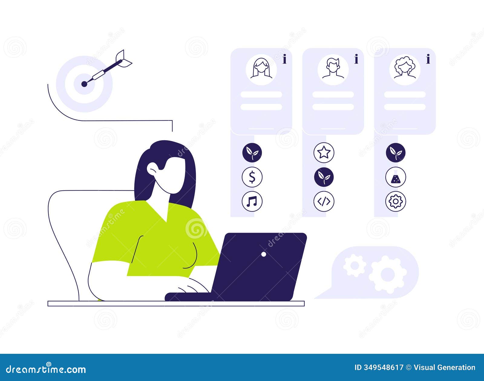 Customer Profiling Isolated Cartoon Vector Illustrations ...