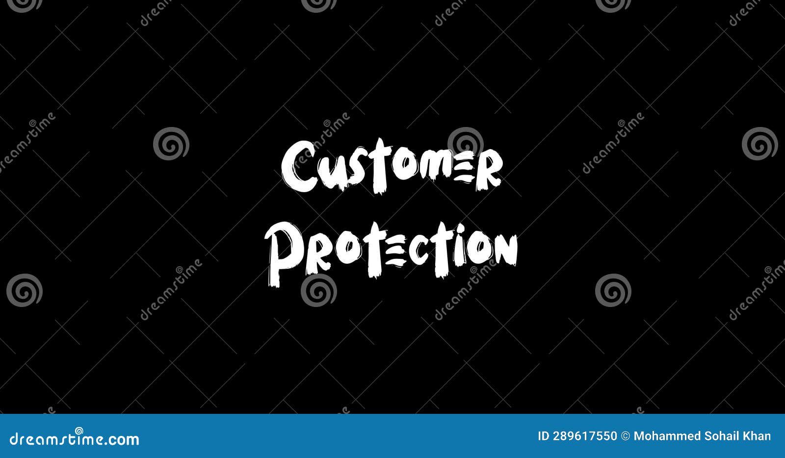 Customer Protection Grunge Transition Effect of Typography Text ...