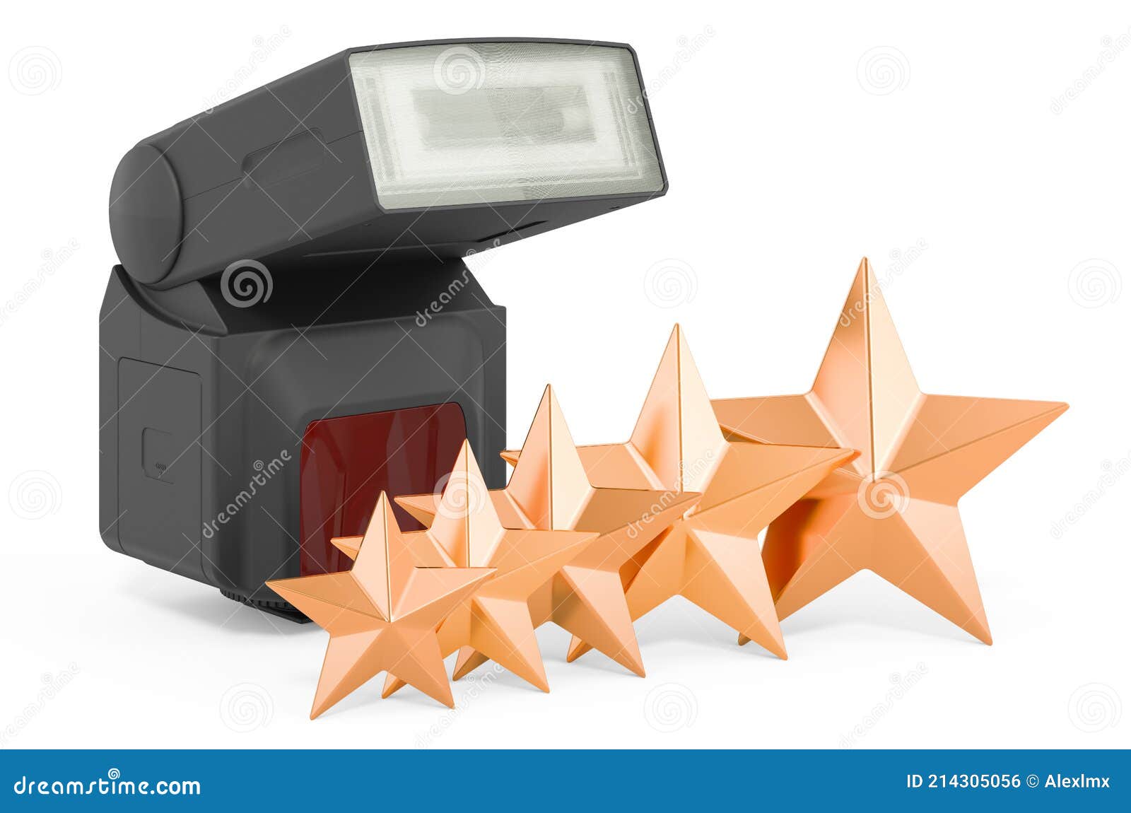 Customer Rating of External Flash. 3D Rendering Stock Illustration ...