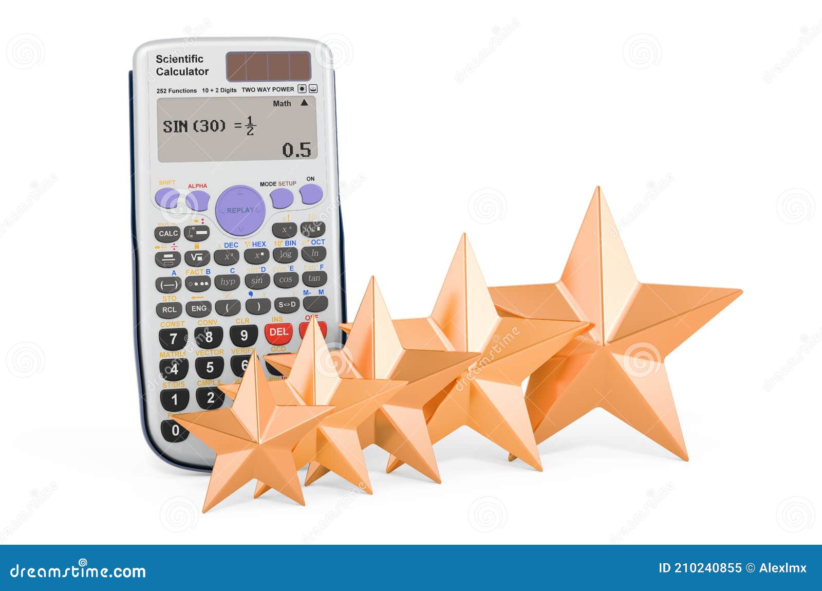 Customer Rating of Scientific Calculator. 3D Rendering Stock ...
