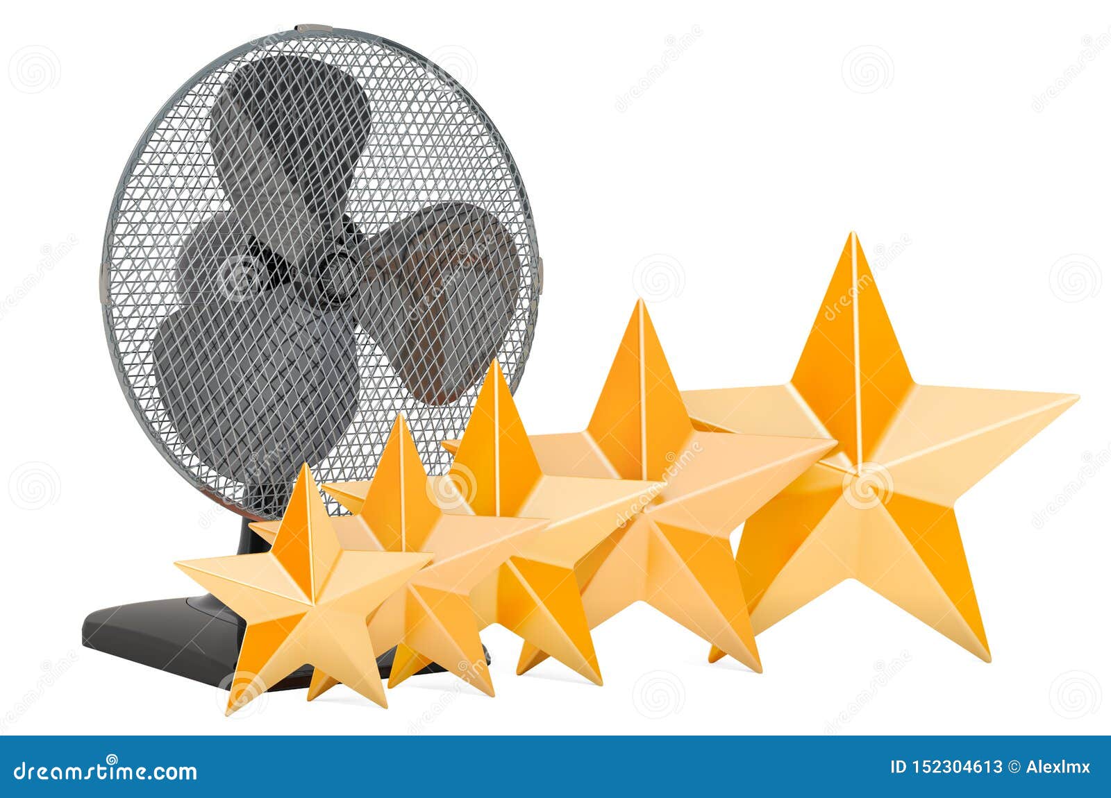Customer Rating of Table Fan, Concept. 3D Rendering Stock Illustration ...