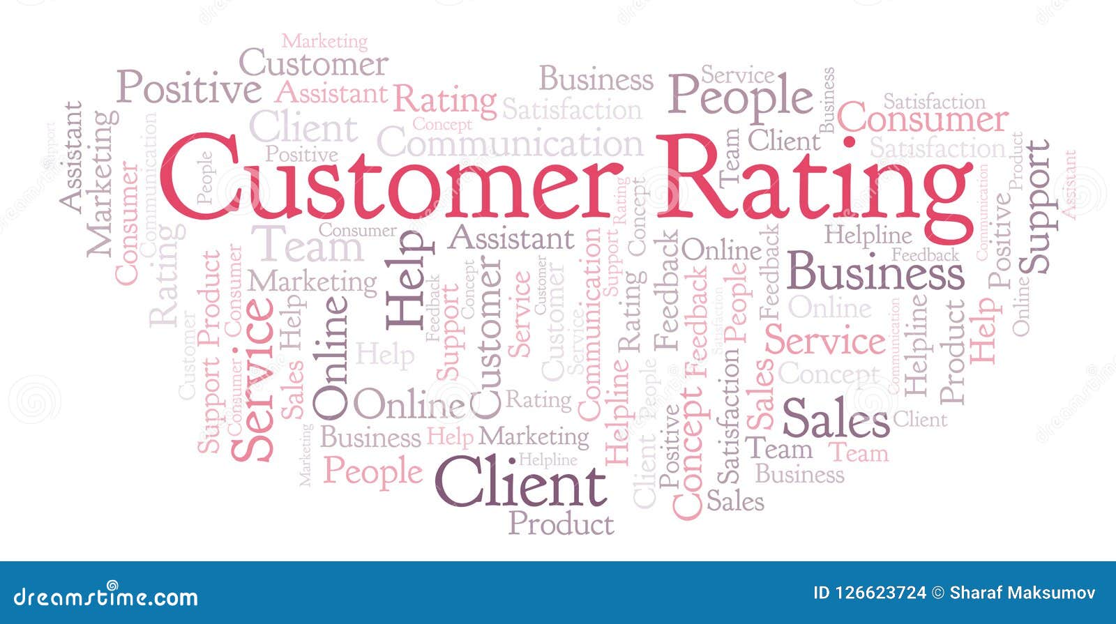 Customer Rating Word Cloud. Stock Illustration - Illustration of ...