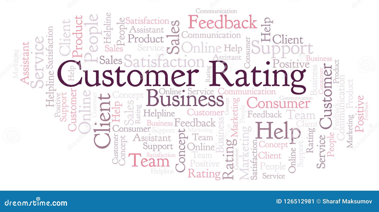 Customer Rating Word Cloud. Stock Illustration - Illustration of poster ...