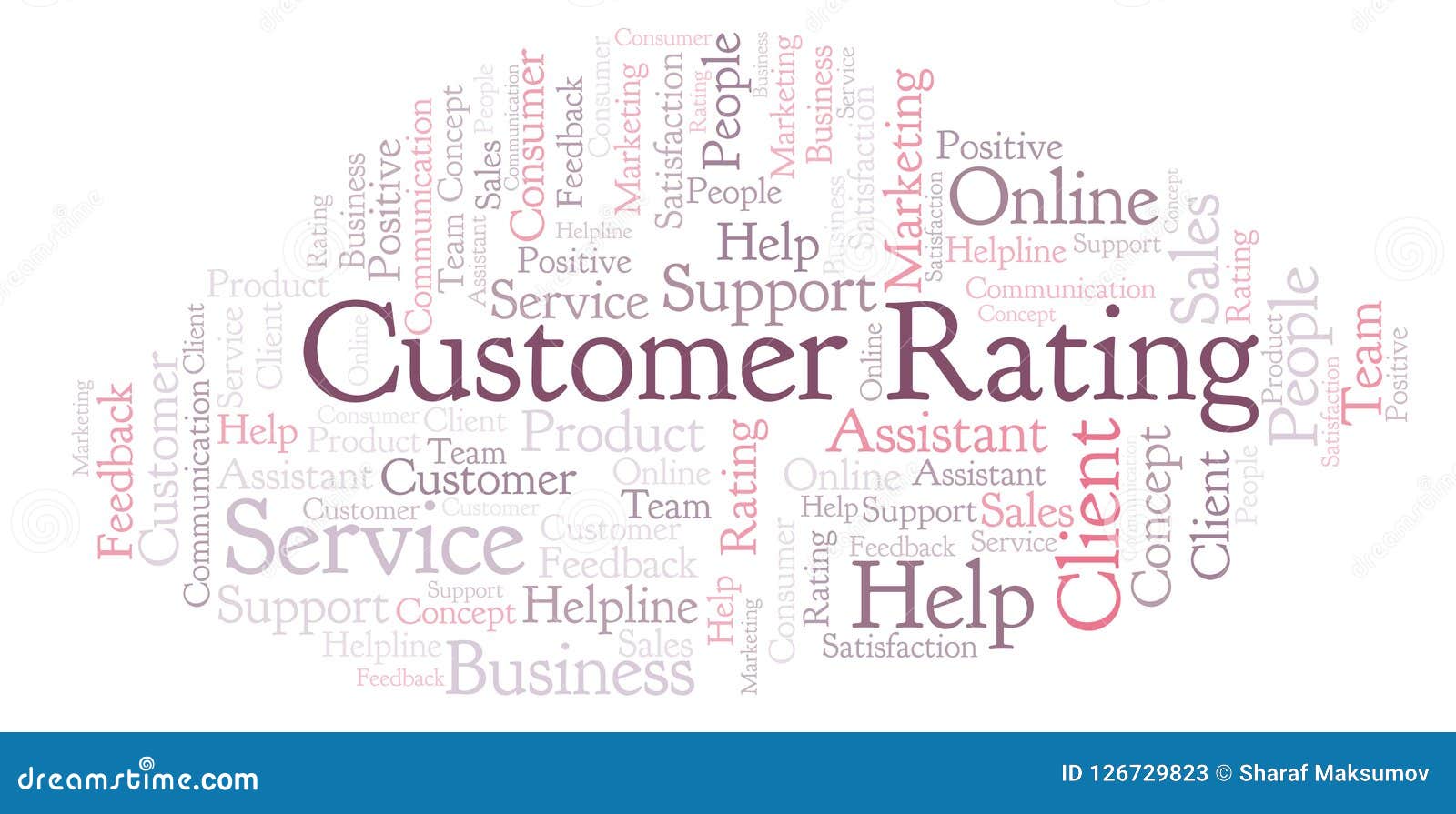 Customer Rating Word Cloud. Stock Illustration - Illustration of ...