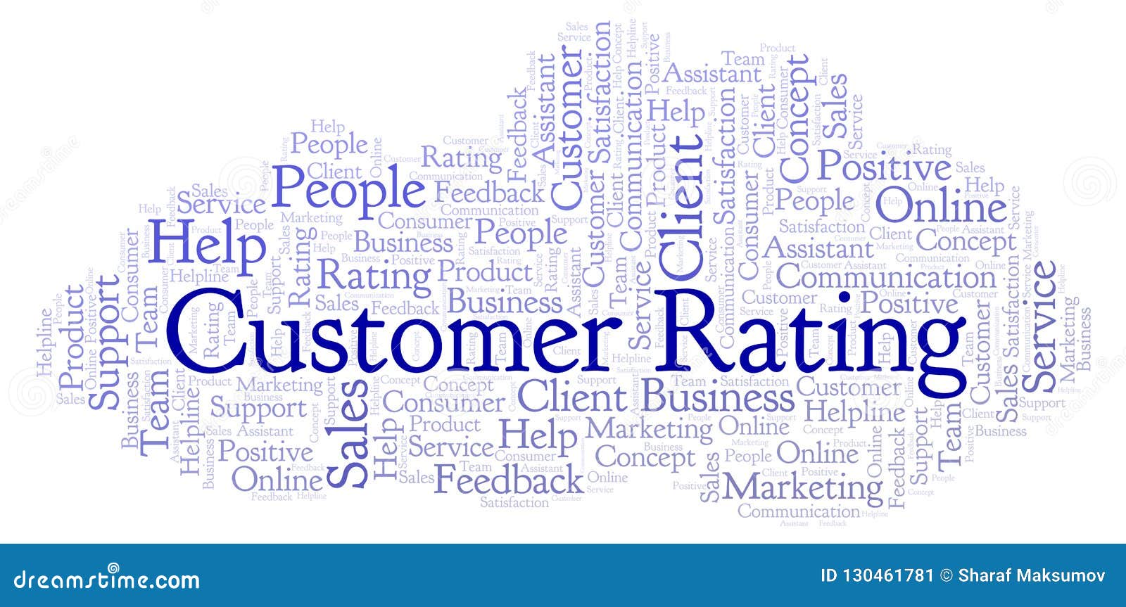 Customer Rating Word Cloud. Stock Illustration - Illustration of ...