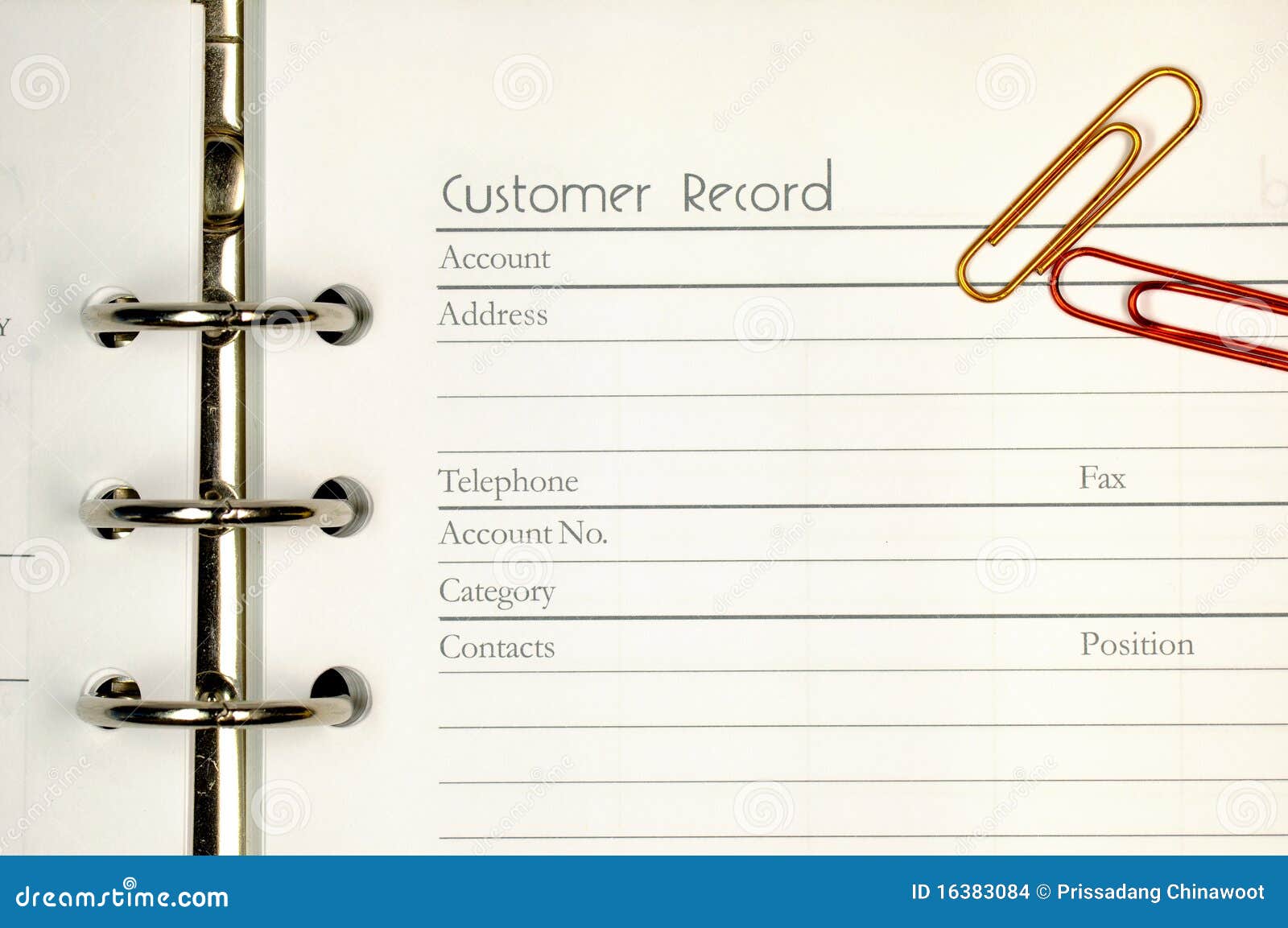 Customer record form stock photo. Image of phone, note - 16383084