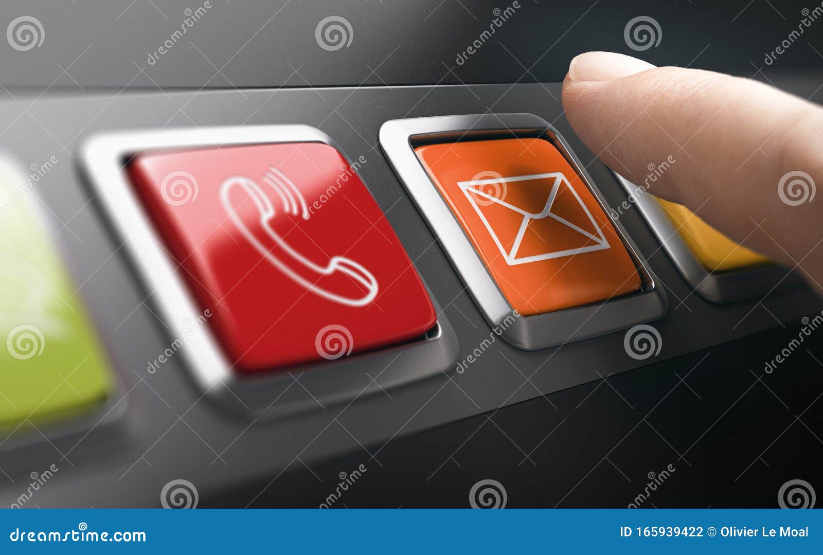 Customer Relation and Online Support. Contact Button Stock Illustration ...