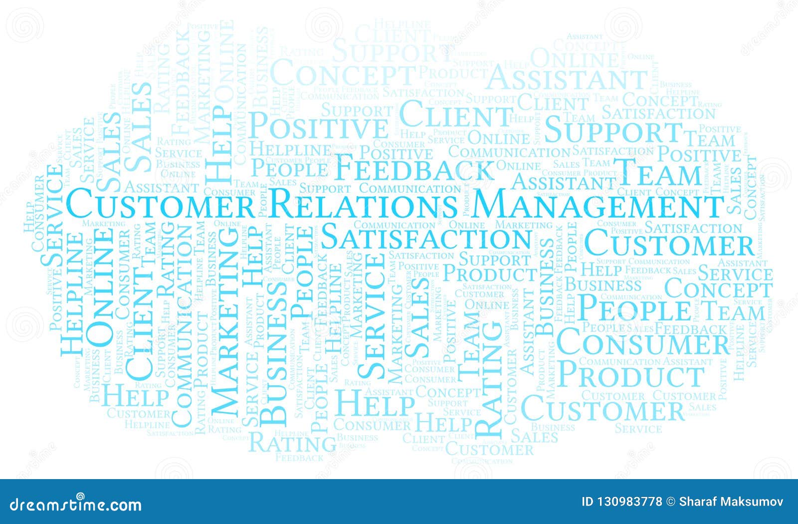 Customer Relations Management Word Cloud. Stock Illustration ...
