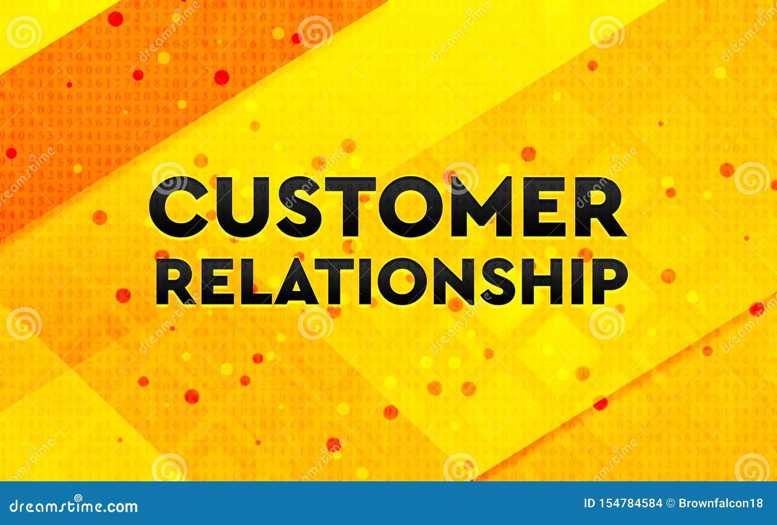 Customer Relationship Abstract Digital Banner Yellow Background Stock ...
