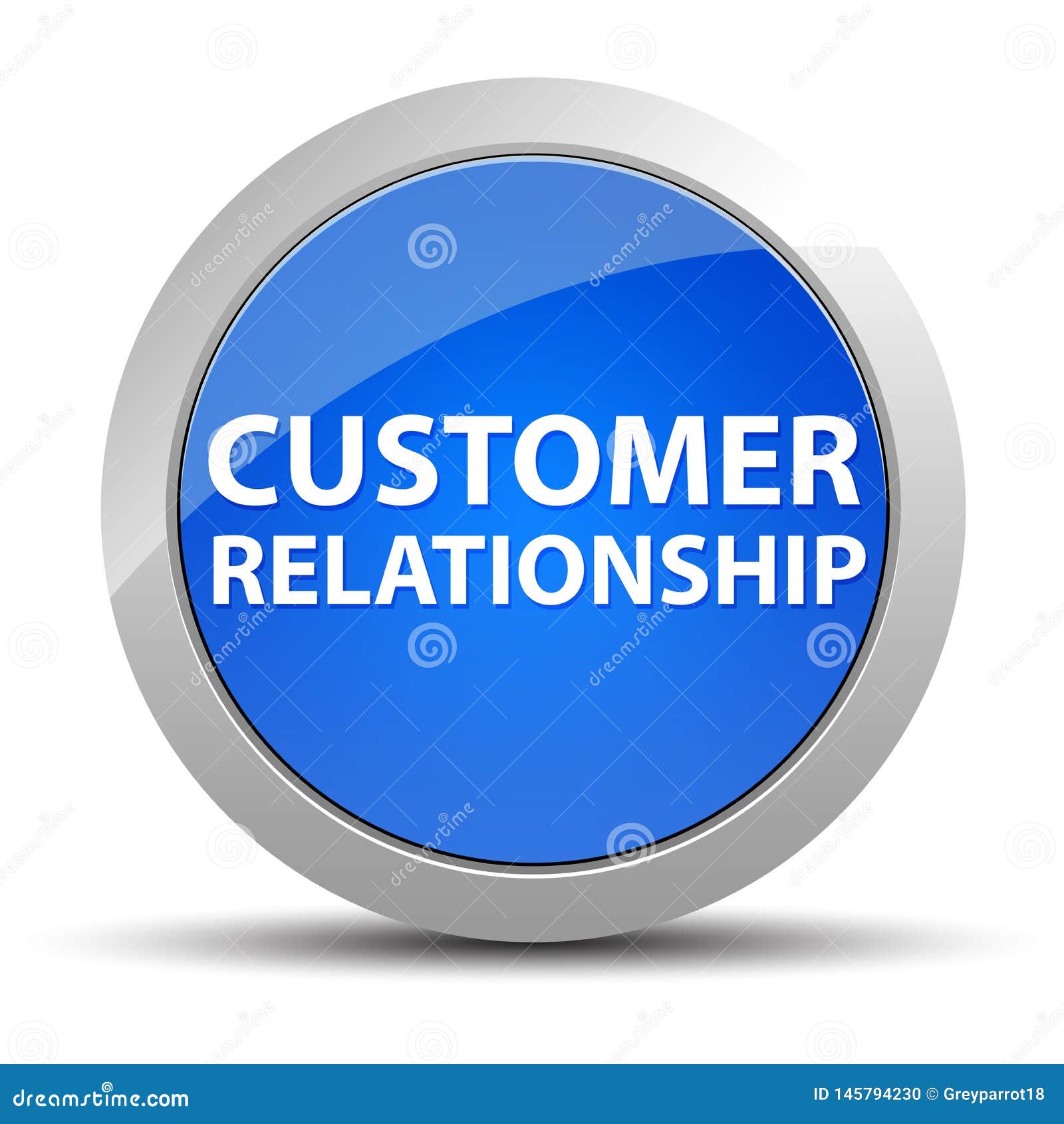 Customer Relationship Blue Round Button Stock Illustration ...