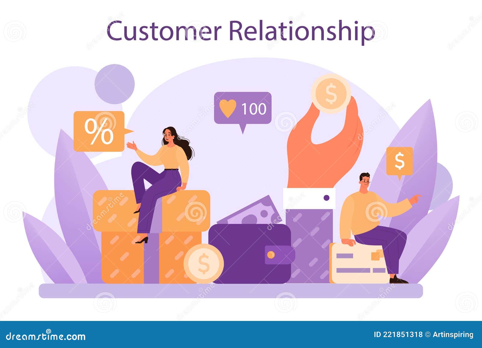 Customer Relationship. Commercial Program for Client Retention Stock ...