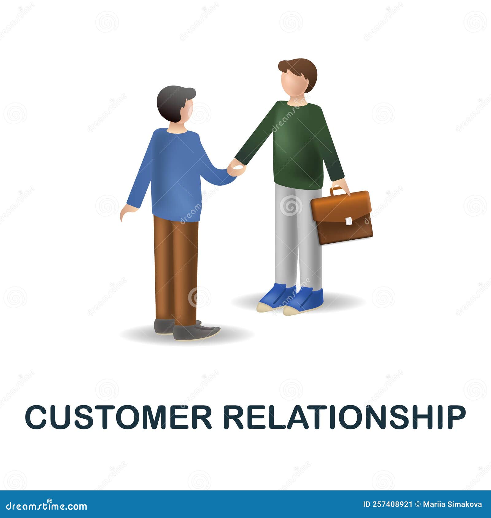 Customer Relationship Icon. 3d Illustration from Customer Relationship ...
