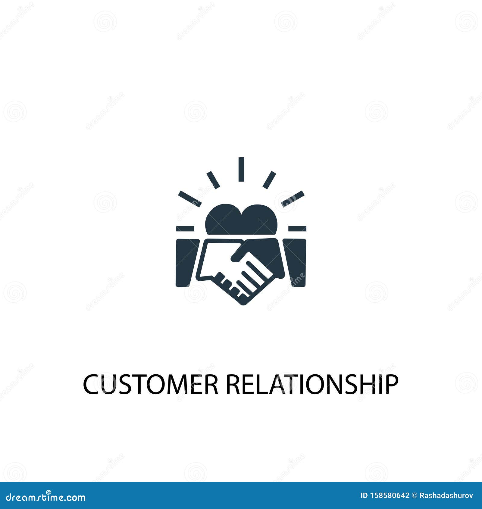 Customer Relationship Icon. Simple Stock Vector - Illustration of shake ...
