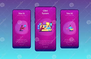 Customer Relationship Management App Interface Template. Stock Vector ...