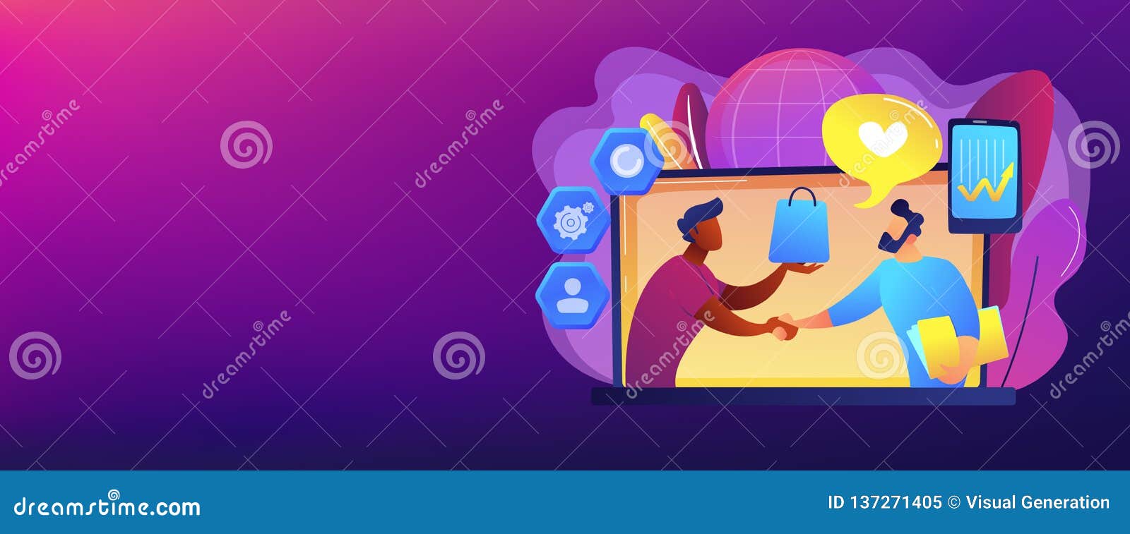 Customer Relationship Management Concept Banner Header. Stock Vector ...