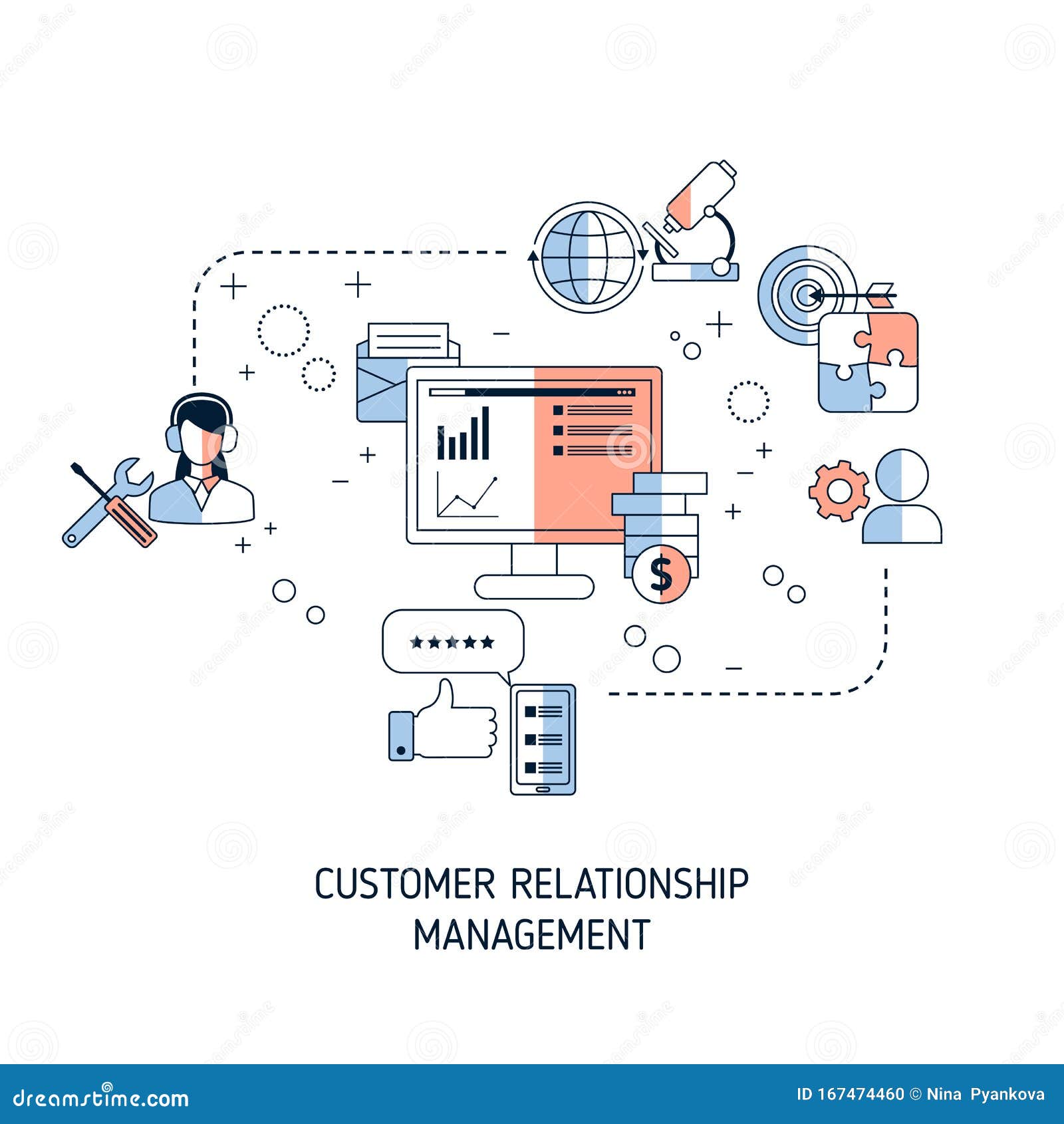 Customer Relationship Management Vector Concept Stock Vector ...