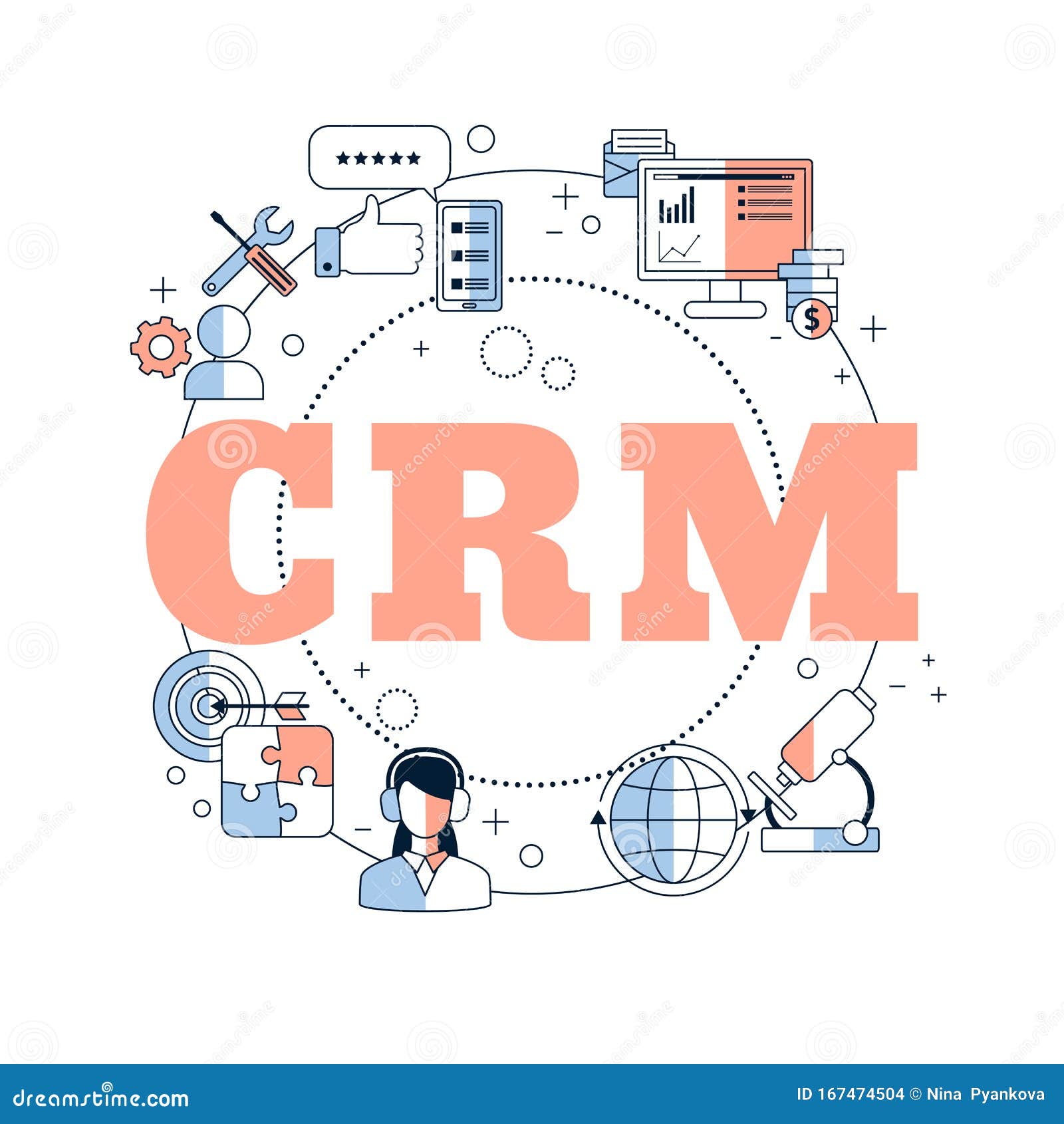 Customer Relationship Management Vector Concept Stock Vector ...