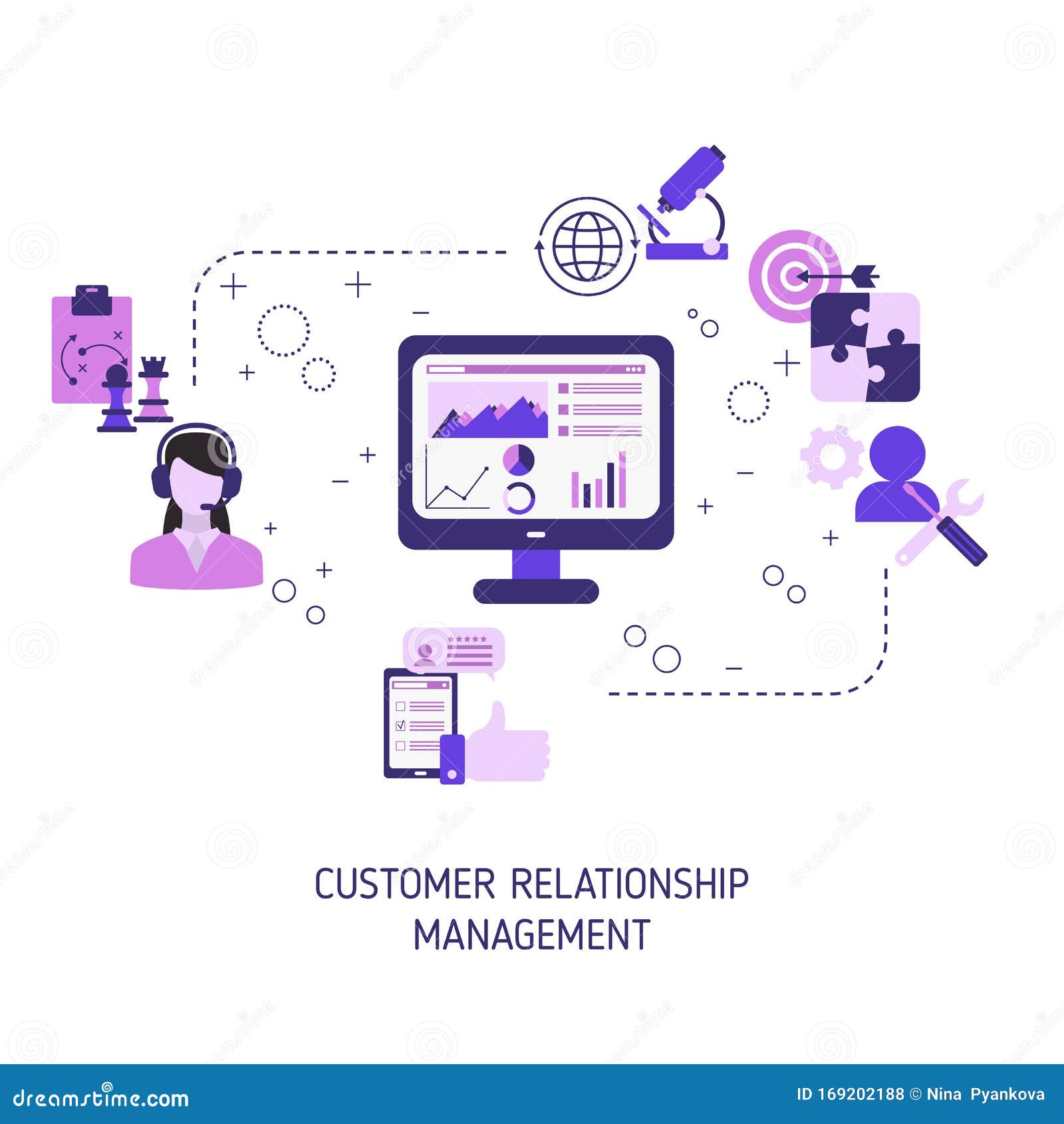 Customer Relationship Management Vector Concept Stock Vector ...