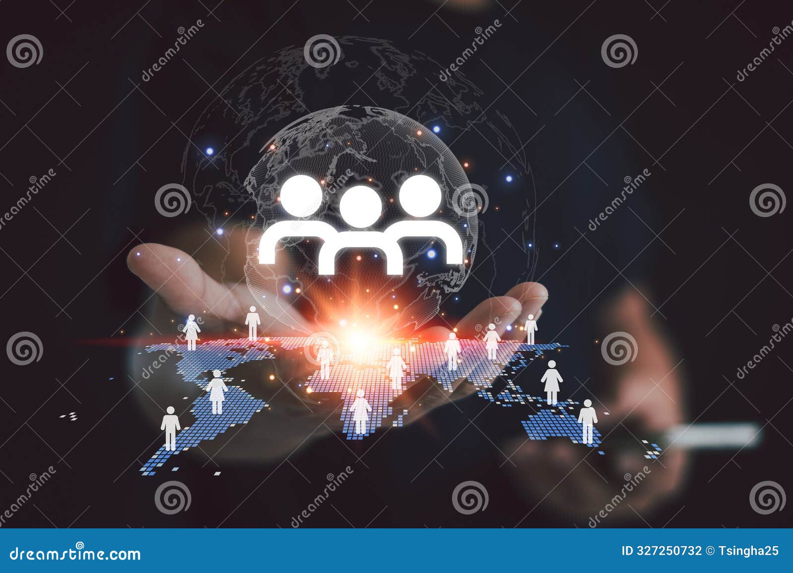 Customer Relationship Management, CRM. Business People Use Computer ...