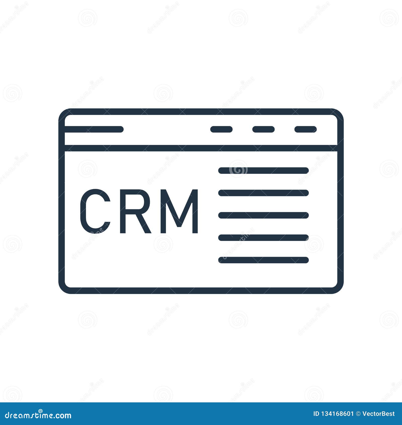 Customer Relationship Management Icon Vector Isolated on White ...