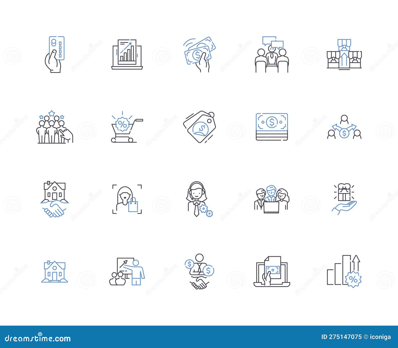 Customer Relationship Management Outline Icons Collection. CRM ...