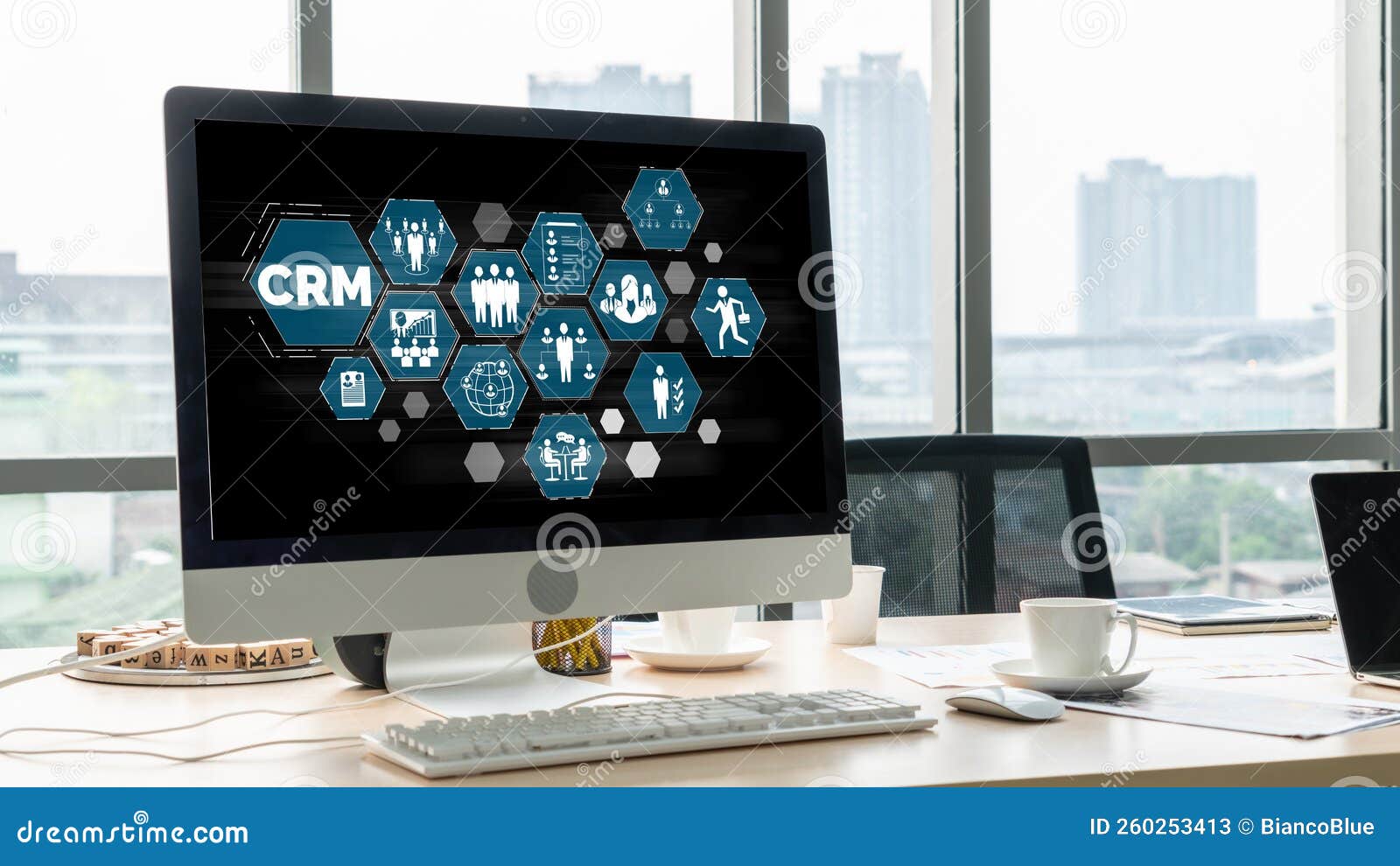 Customer Relationship Management System on Modish Computer for CRM ...