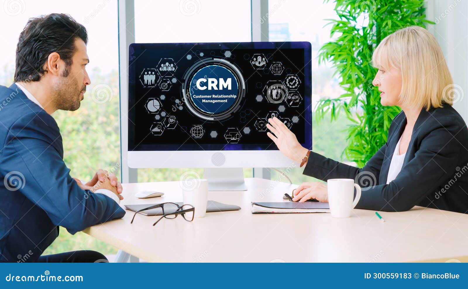 Customer Relationship Management System on Modish Computer for CRM ...