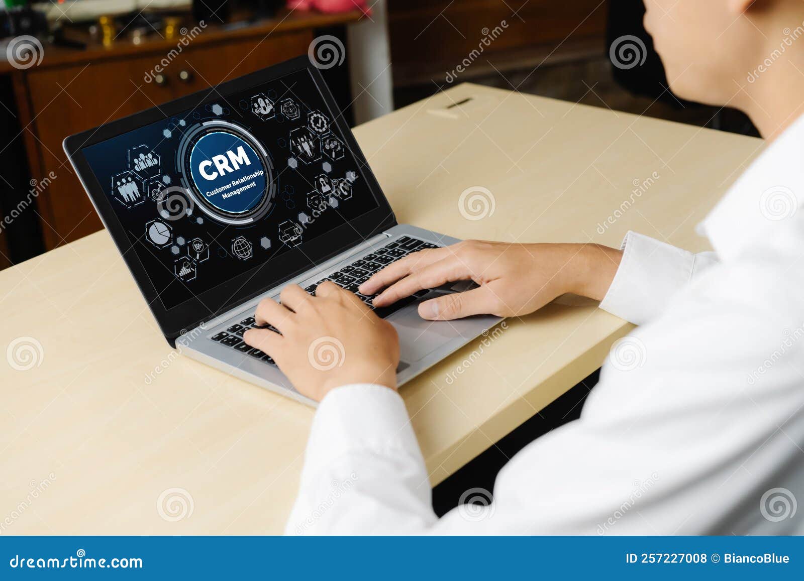 Customer Relationship Management System on Modish Computer for CRM ...