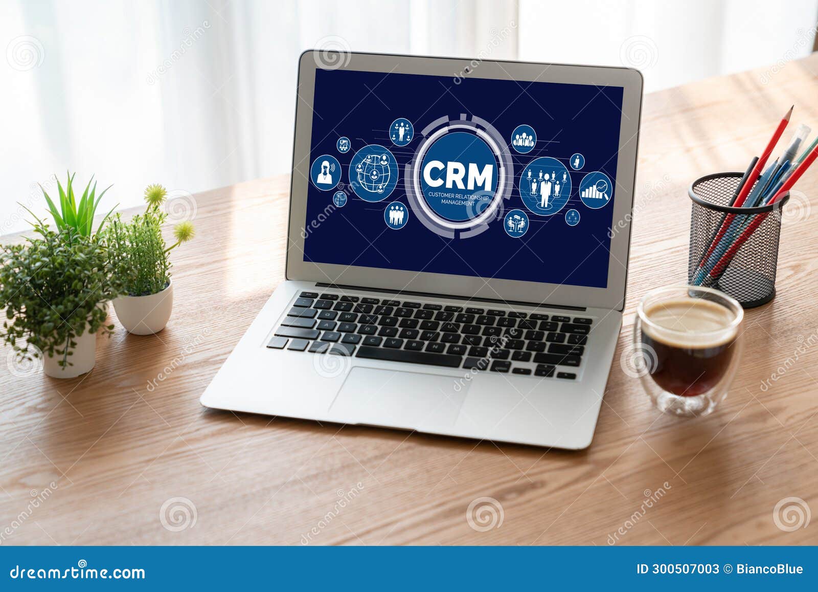 Customer Relationship Management System on Modish Computer for CRM ...