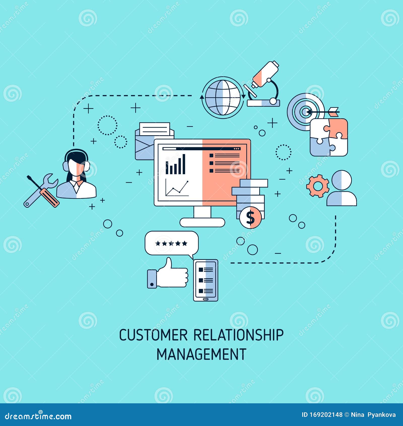 Customer Relationship Management Vector Concept Stock Vector ...