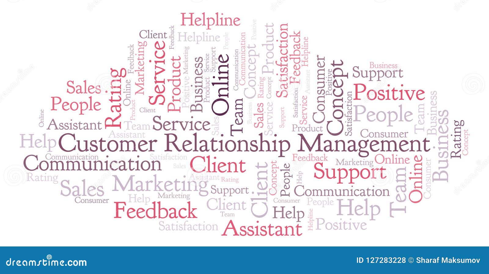 Customer Relationship Management Word Cloud. Stock Illustration ...