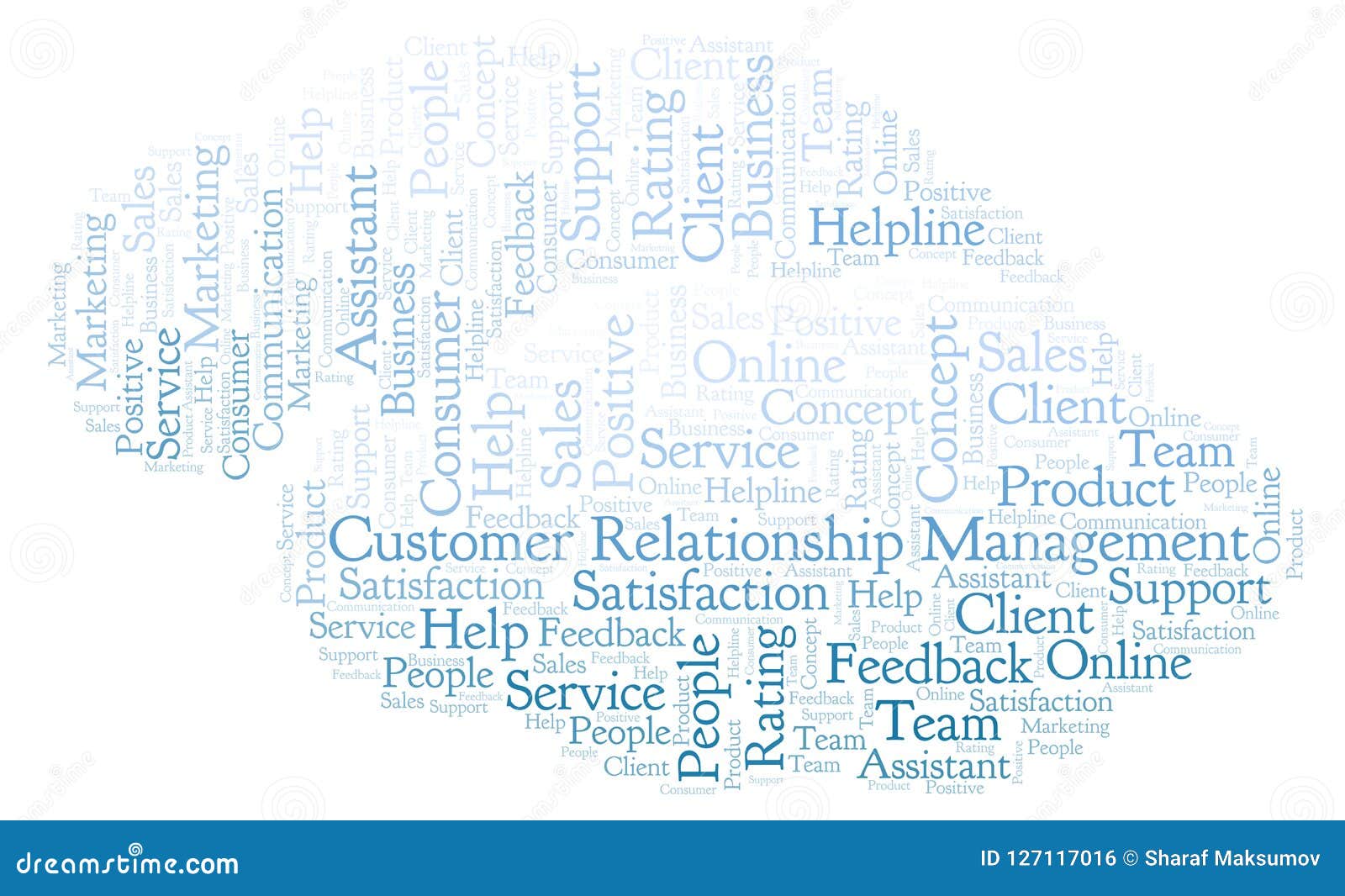 Customer Relationship Management Word Cloud. Stock Illustration ...