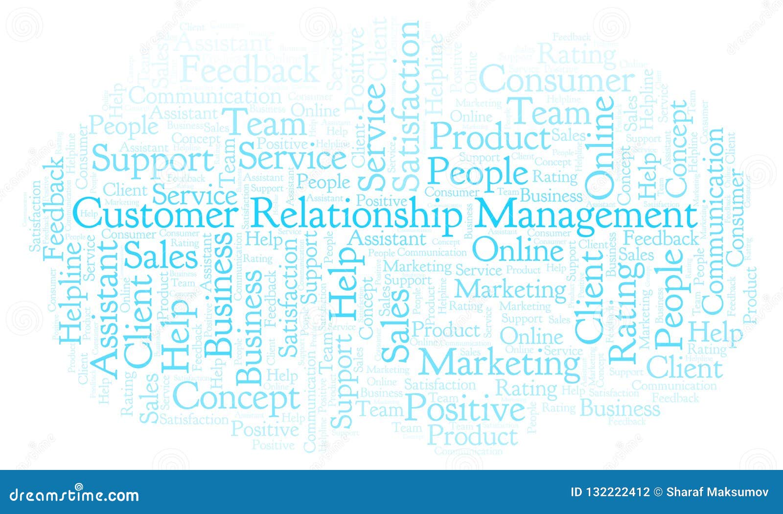 Customer Relationship Management Word Cloud Stock Illustration ...