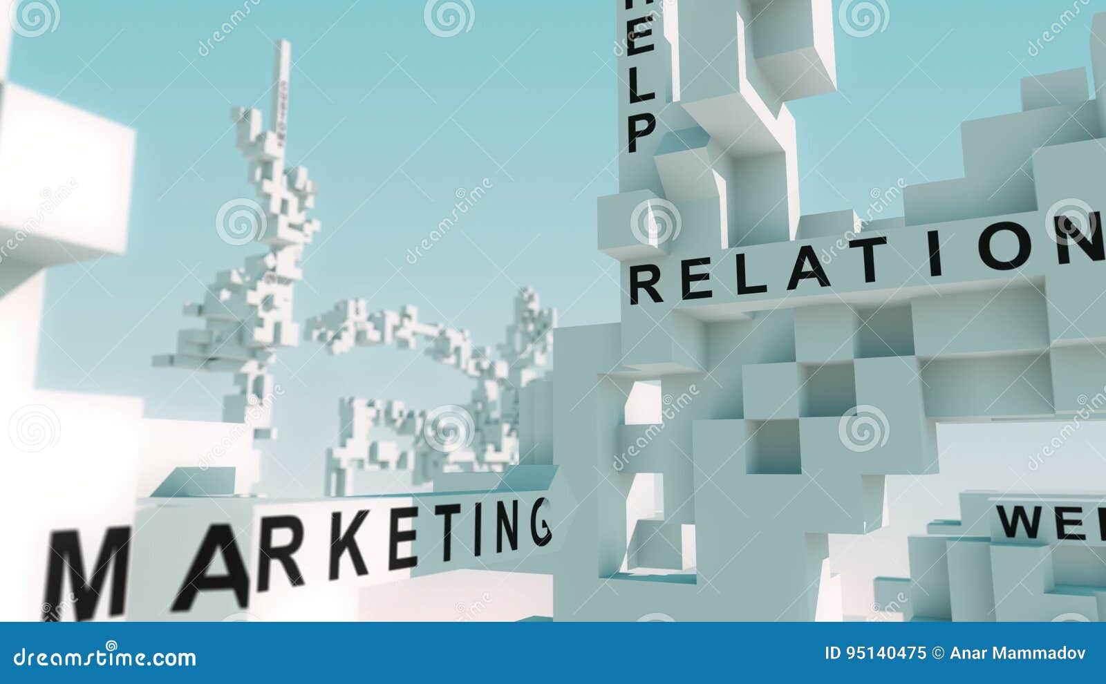Customer Relationship Management Words Animated with Cubes Stock Video ...