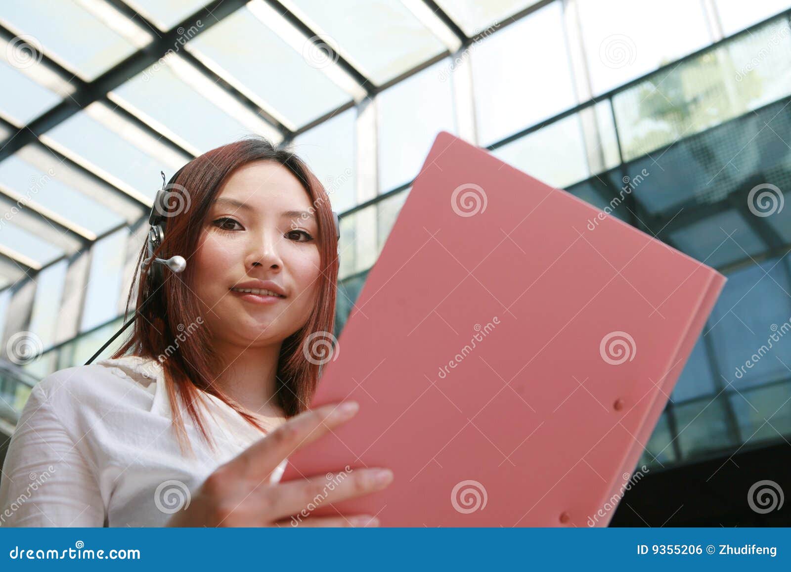 Customer Representative Holding with Folder Stock Photo - Image of ...