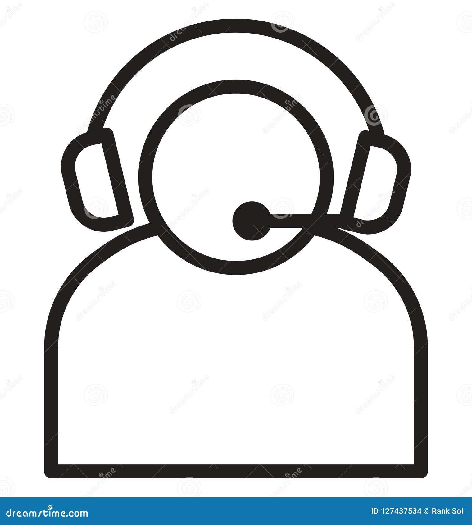 Customer Representative Line Isolated Vector Icon Can Be Easily ...