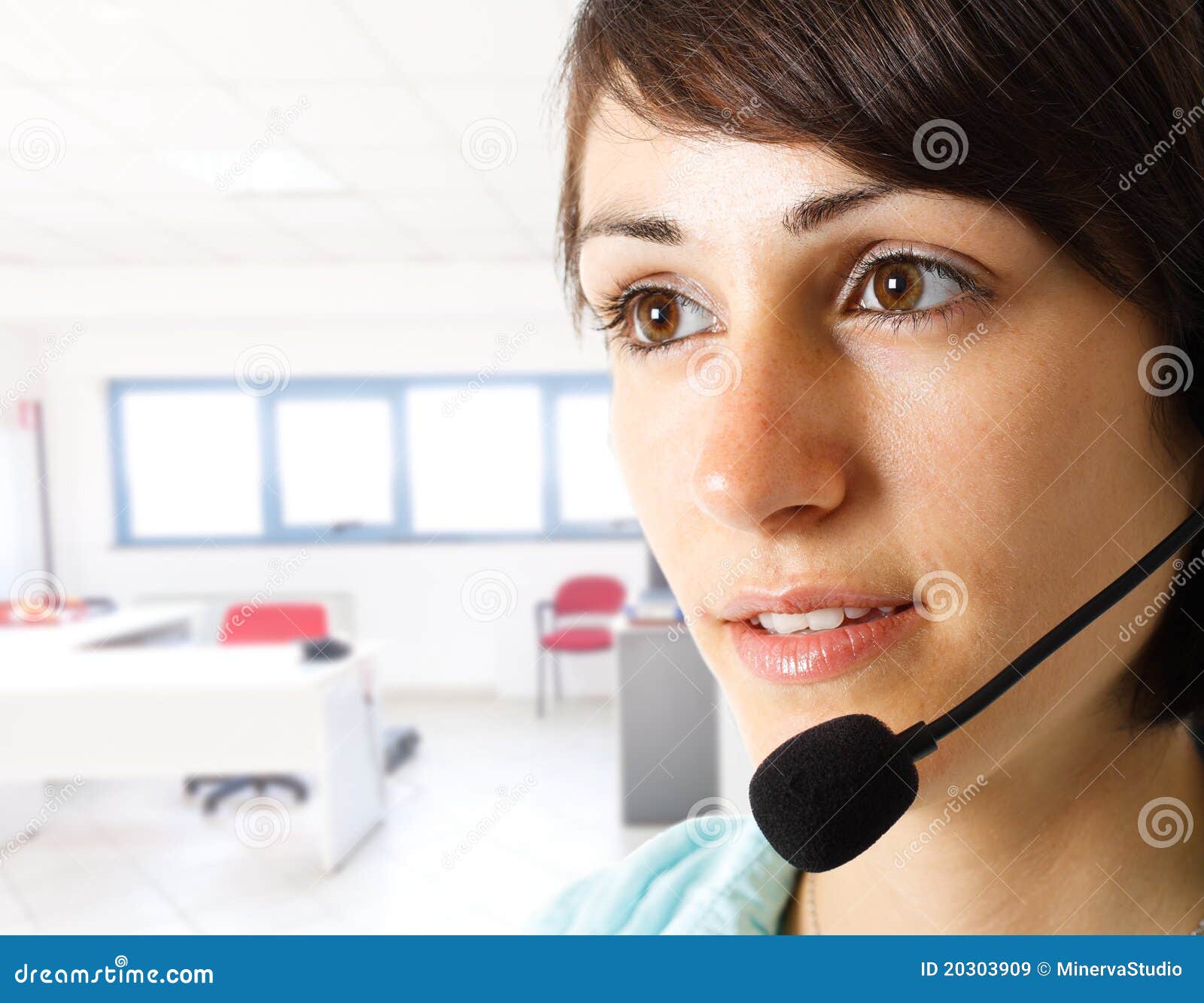 Customer Representative Portrait Stock Image - Image of people, smiling ...