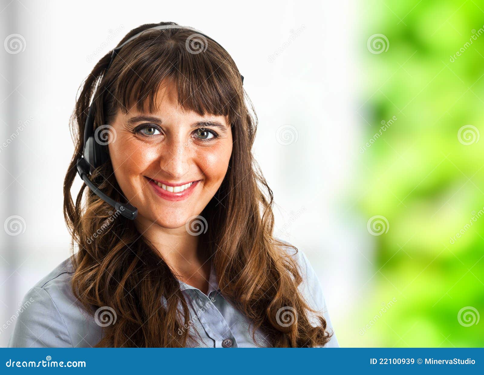 Customer Representative Portrait Stock Image - Image of smile, contact ...
