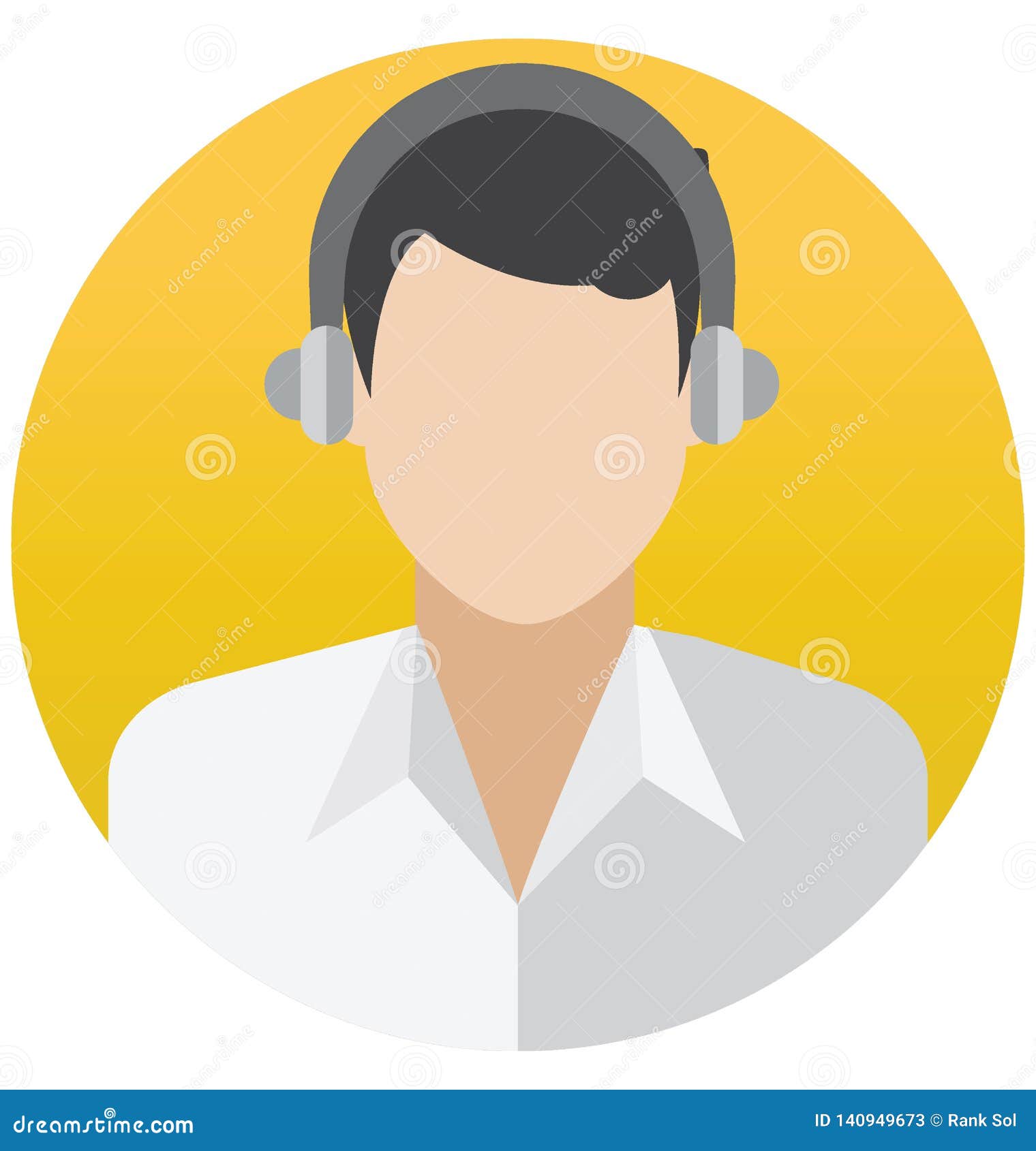 Customer Representative Vector Illustration Icon Which Can Easily ...