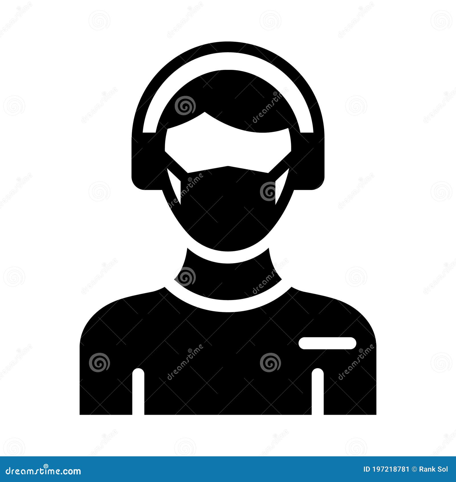 Customer Representative Wearing Mask Vector Icon Which Can Easily ...