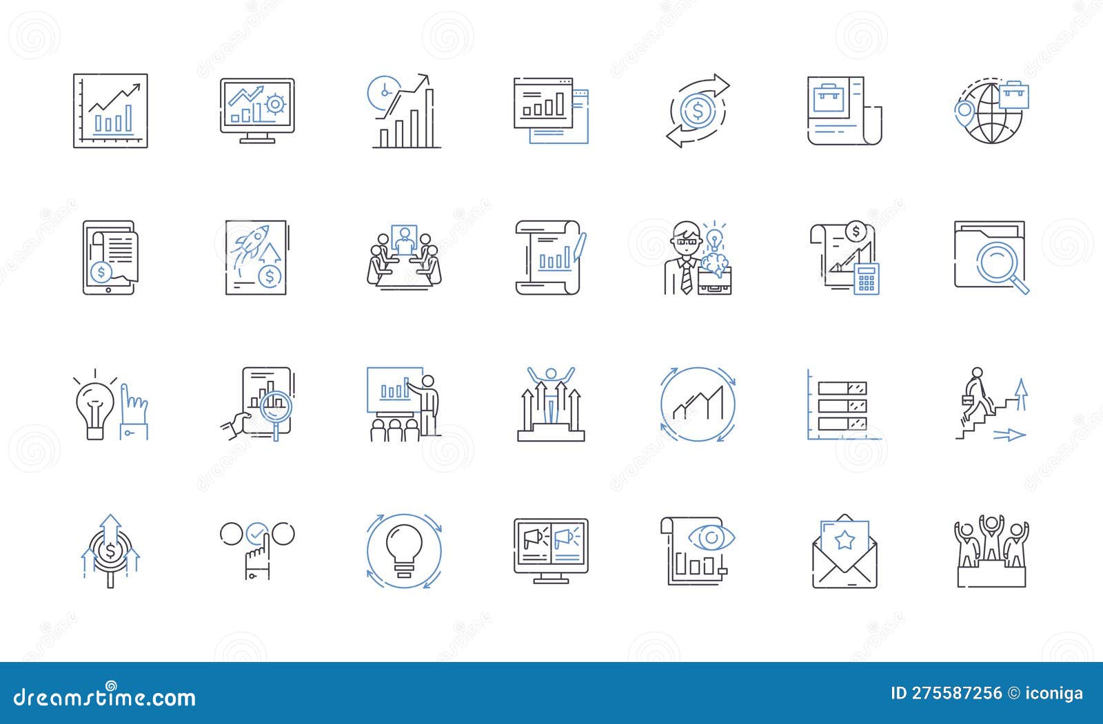 Customer Research Line Icons Collection. Insights, Feedback, Analysis ...