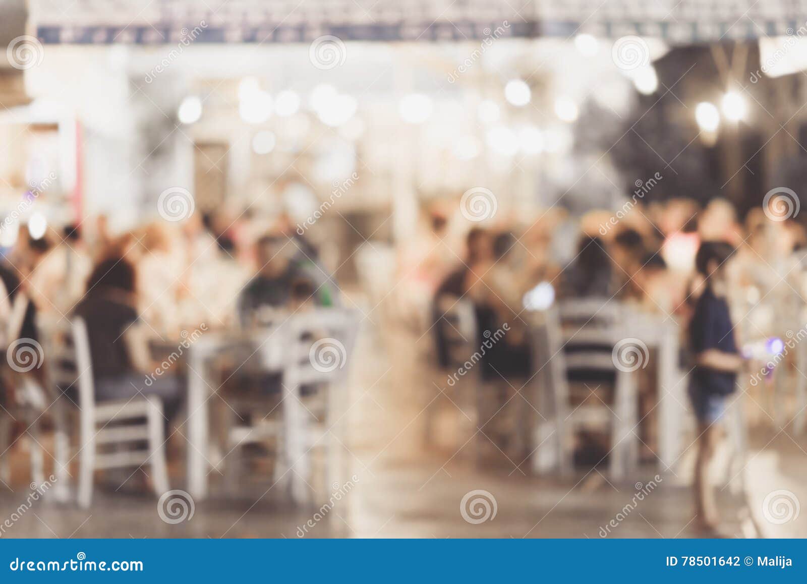 Customer at Restaurant Blur Background with Stock Photo - Image of ...