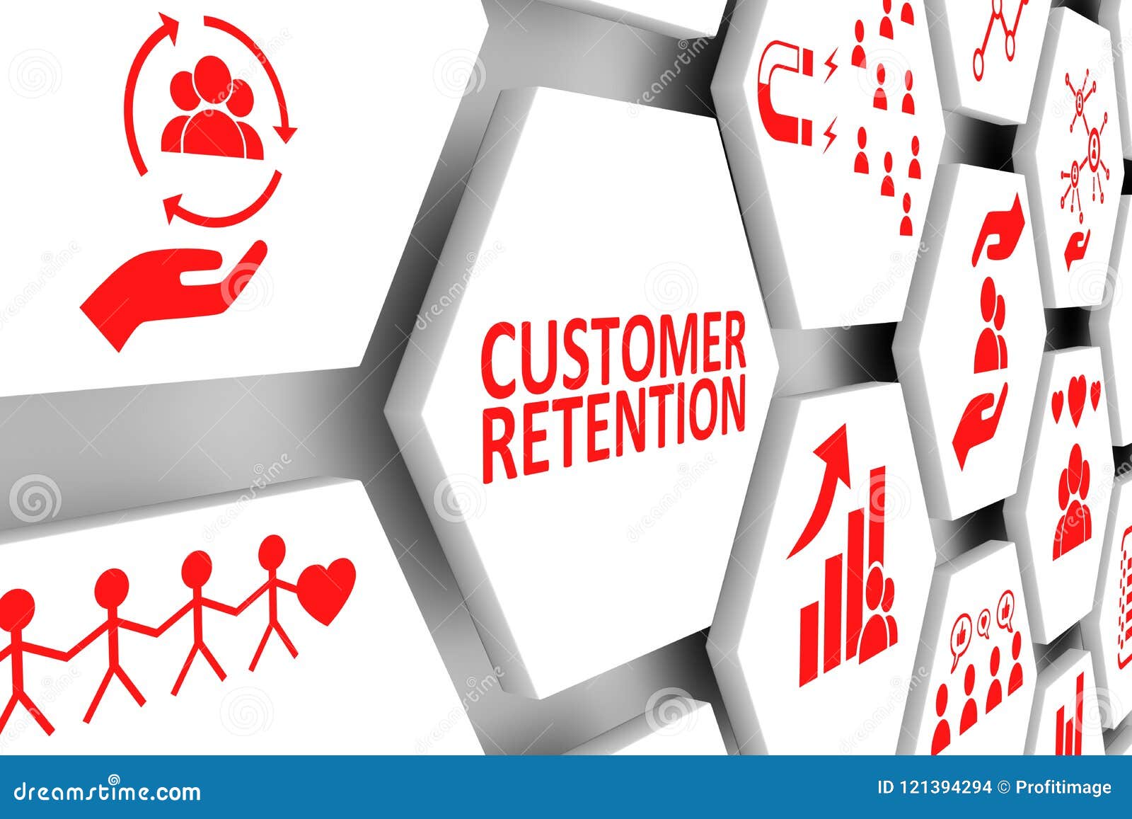 CUSTOMER RETENTION concept stock illustration. Illustration of loyalty ...