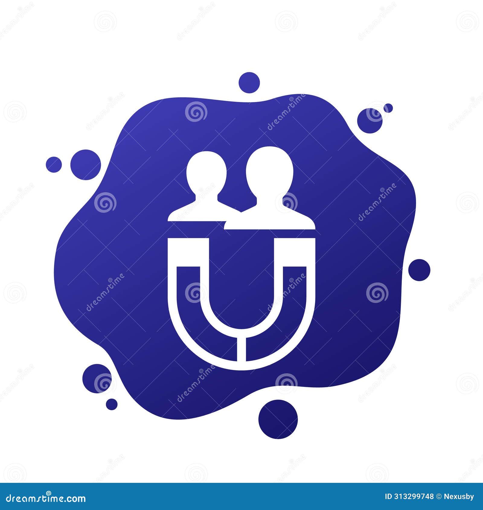 Customer Retention Icon with a Magnet, Vector Stock Vector ...