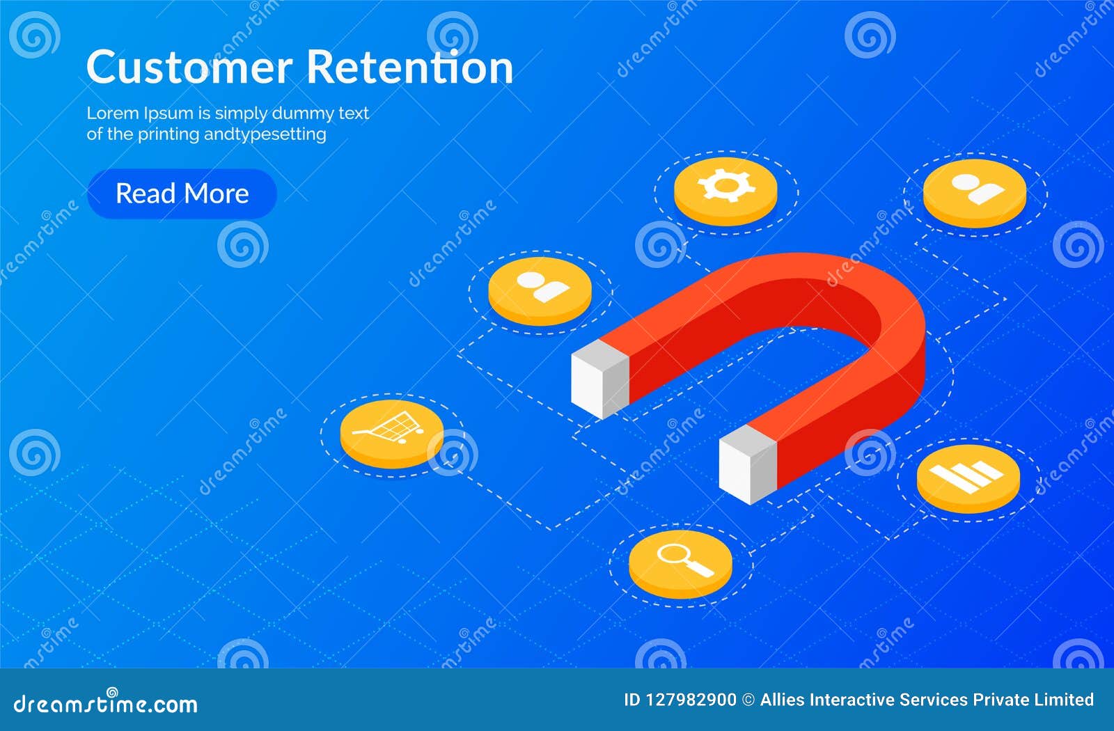 Customer Retention or Loyalty Based Isometric Design of Magnet a Stock ...