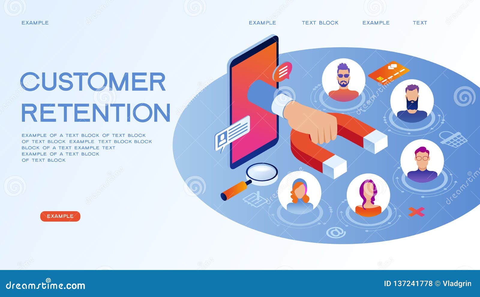 Customer Retention Template. Stock Vector - Illustration of conceptual ...