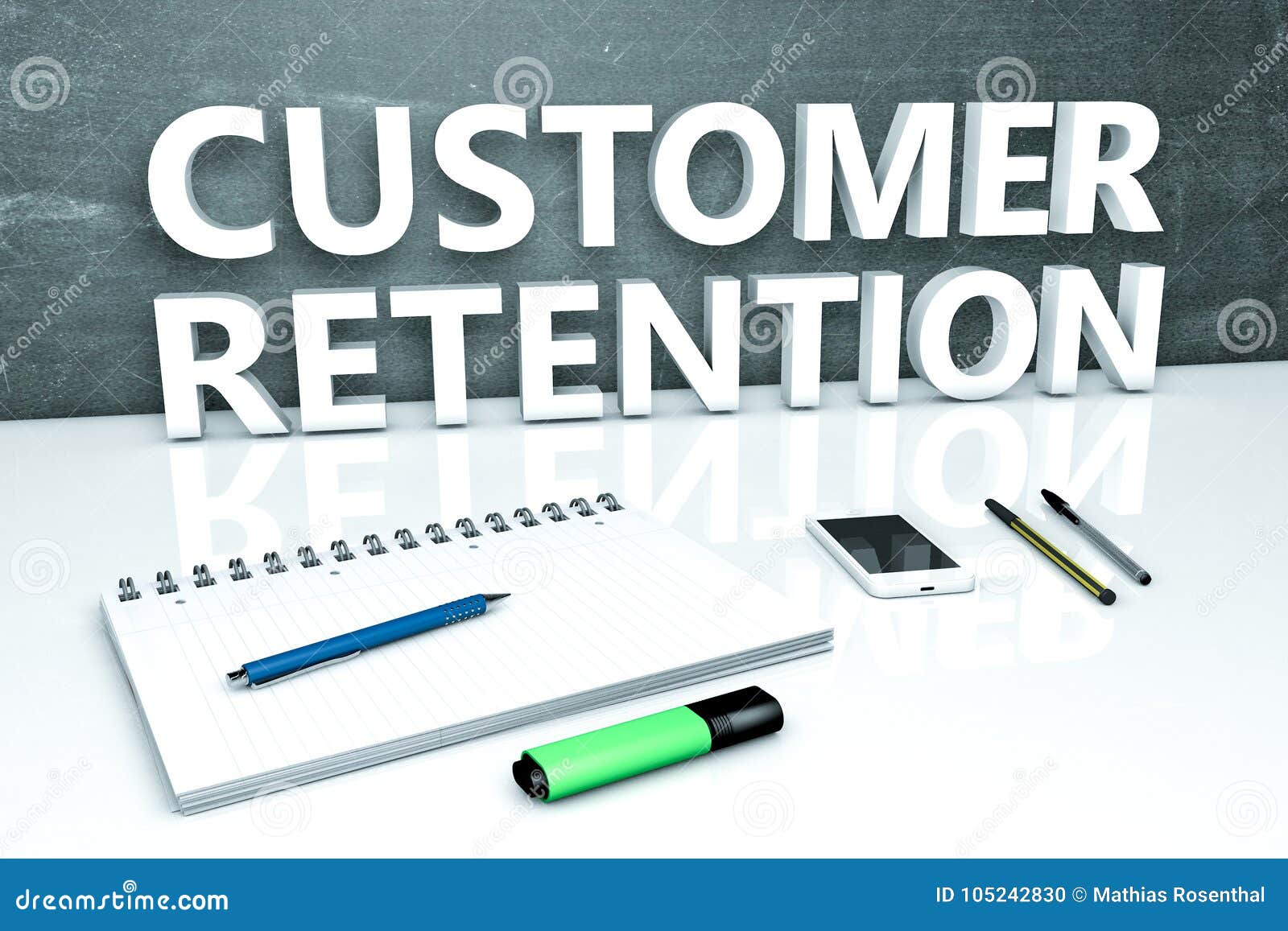 Customer Retention Text Concept Stock Illustration - Illustration of ...