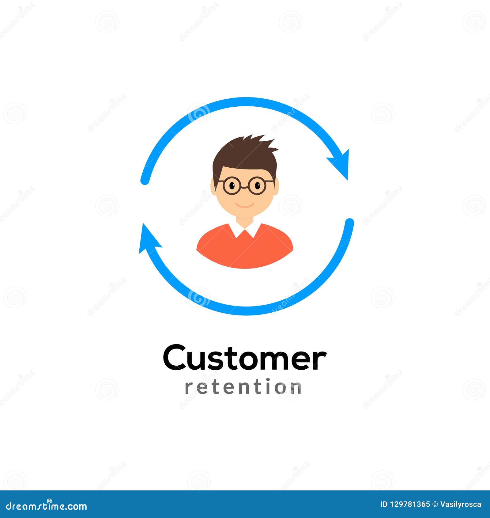 Customer Retention Vector Icon. Client Return Business Marketing Stock ...