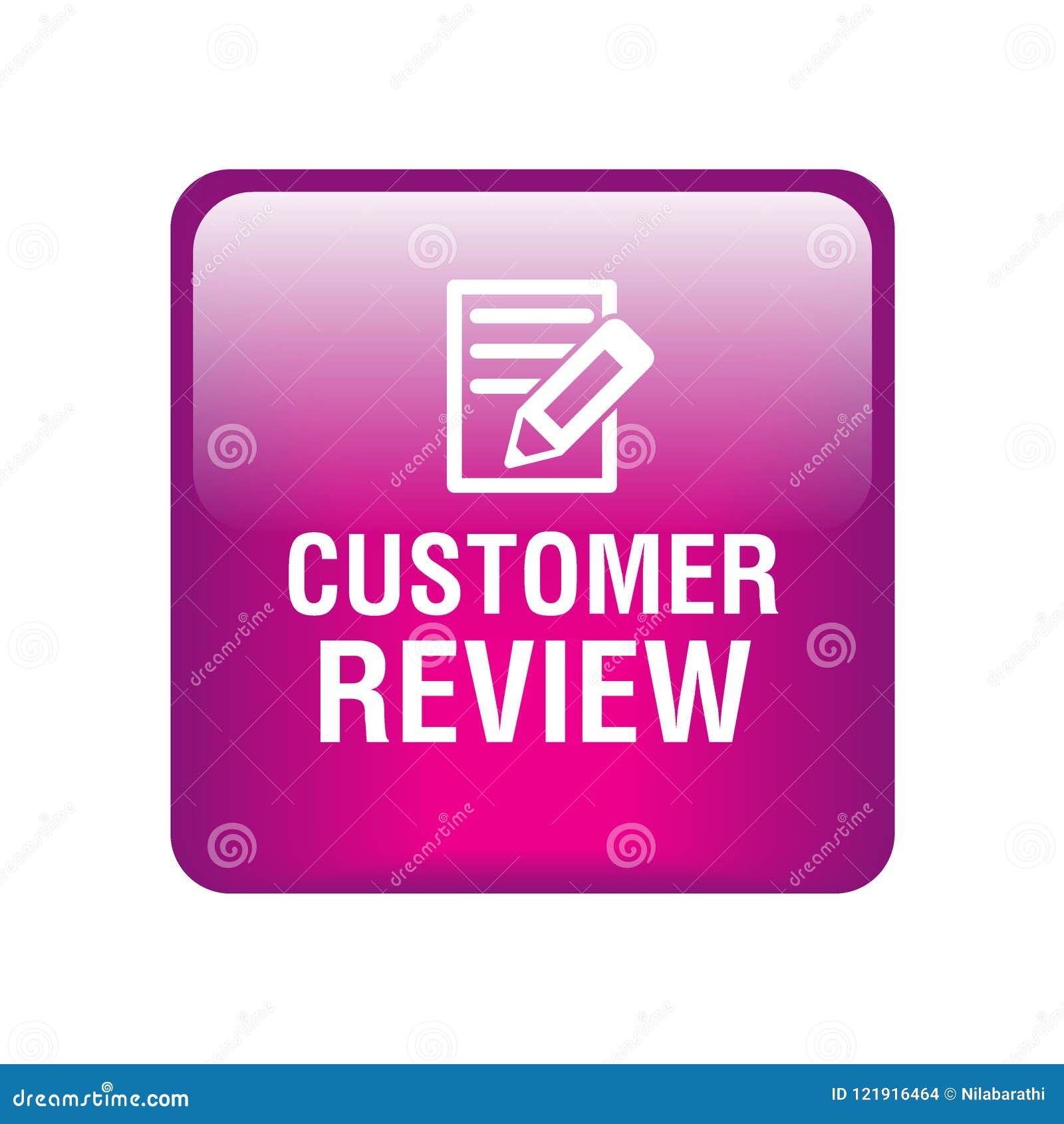 Customer review button stock illustration. Illustration of colorful ...