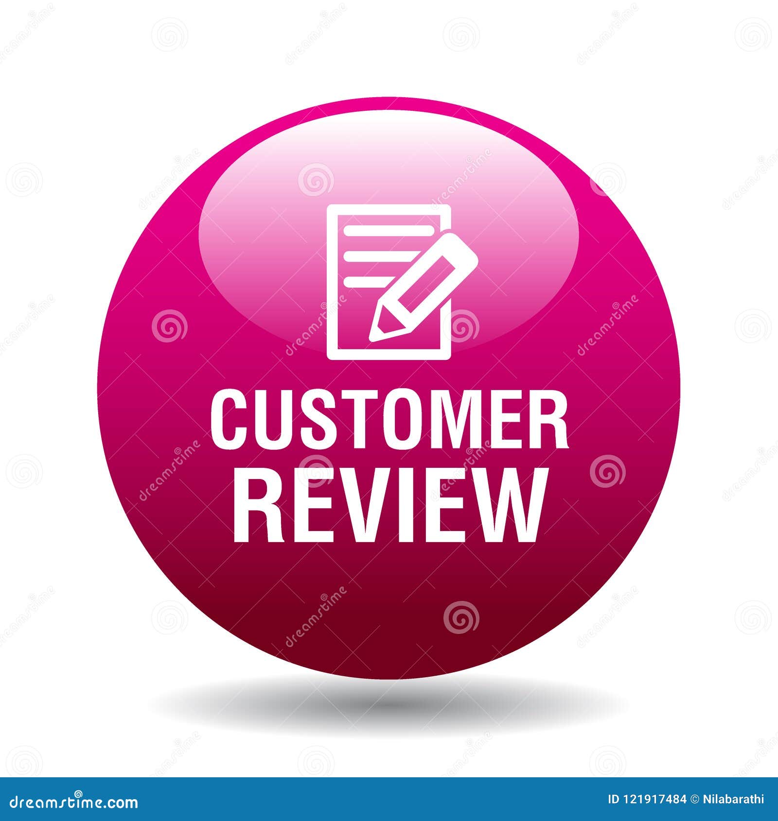 Customer review button stock illustration. Illustration of glossy ...